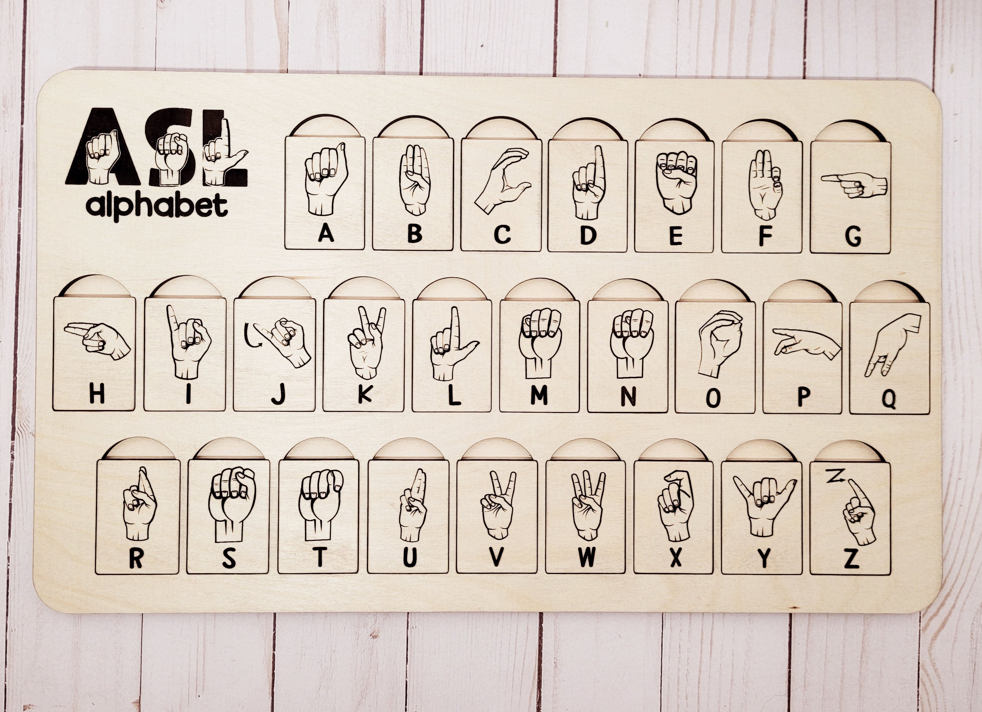 American Sign Language Alphabet Puzzle – Blueberry Dreams Creations Co.
