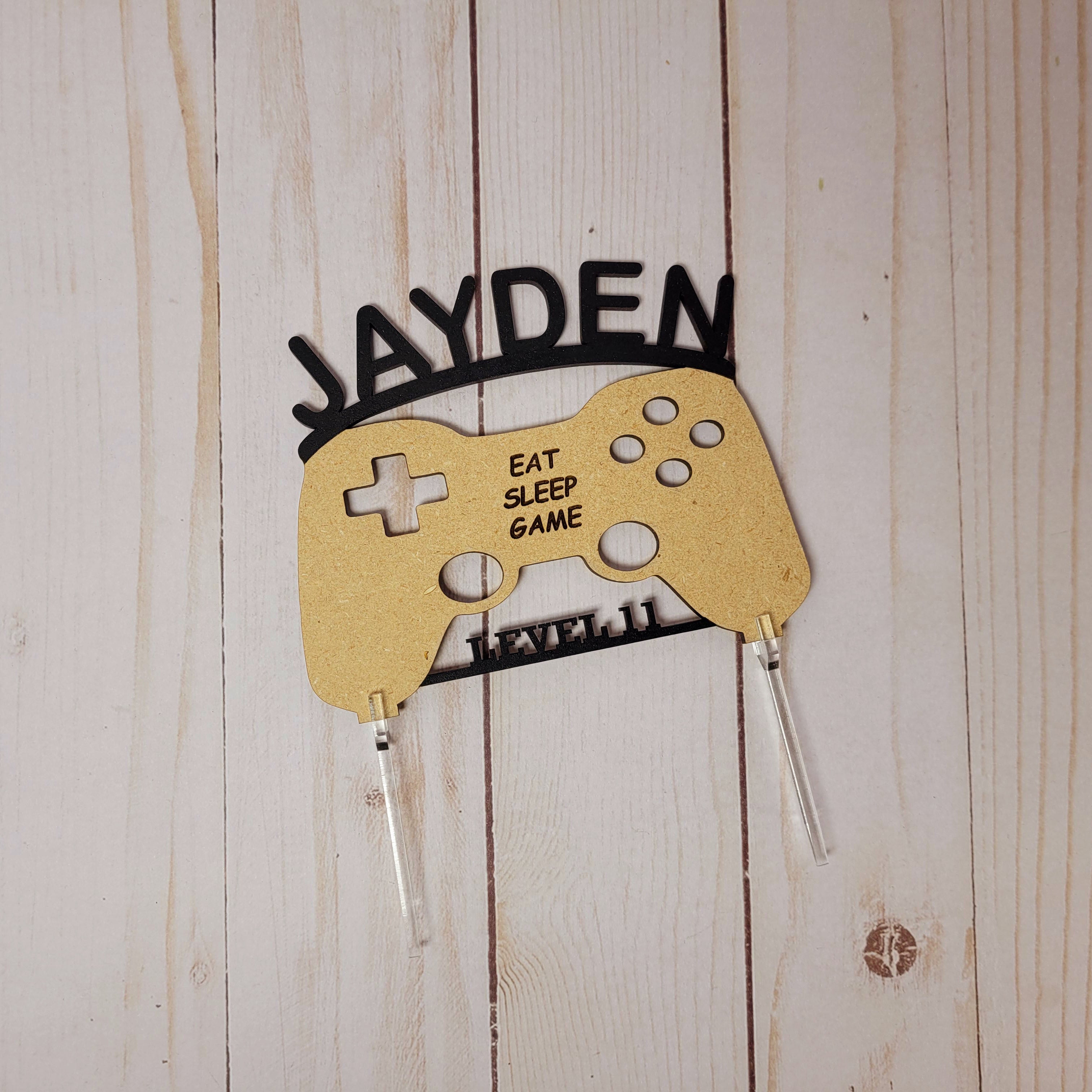 Custom Video Game Cake Topper – Blueberry Dreams Creations Co.